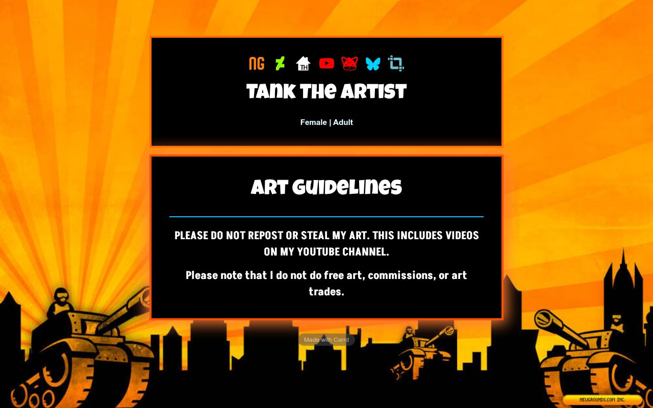 Tank The Artist Info Page